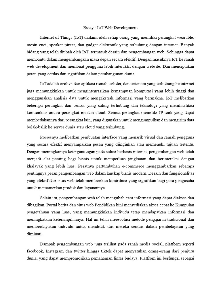 Essay - Web Development | PDF