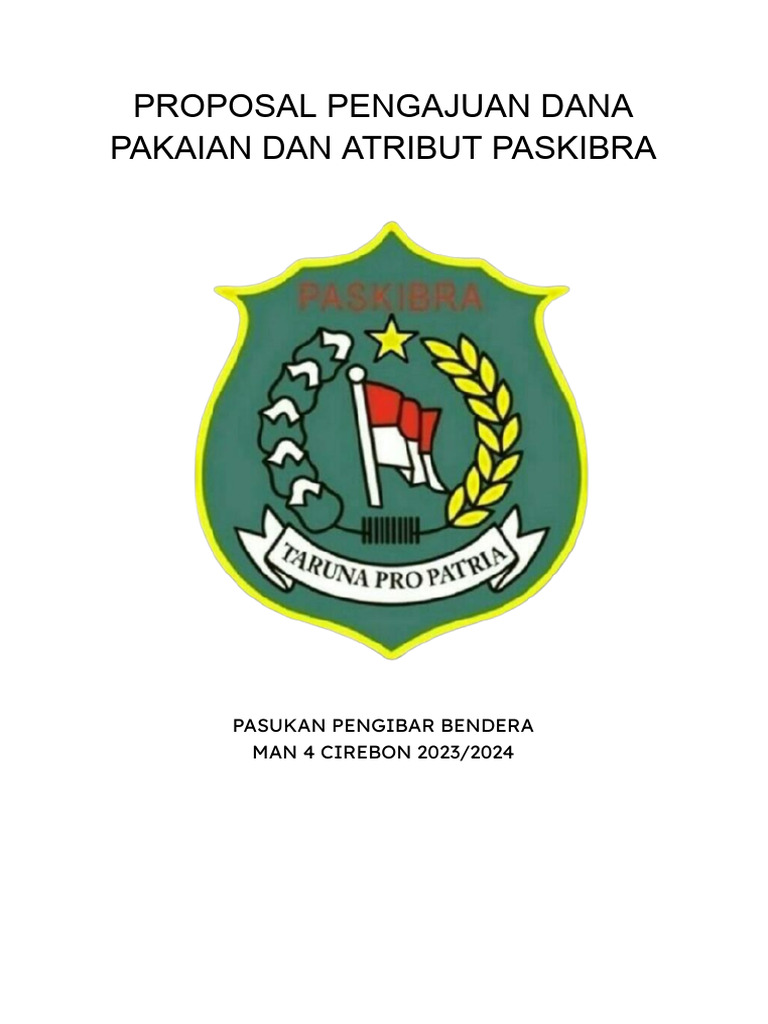 Proposal Pengajuan Baju Pdu | PDF