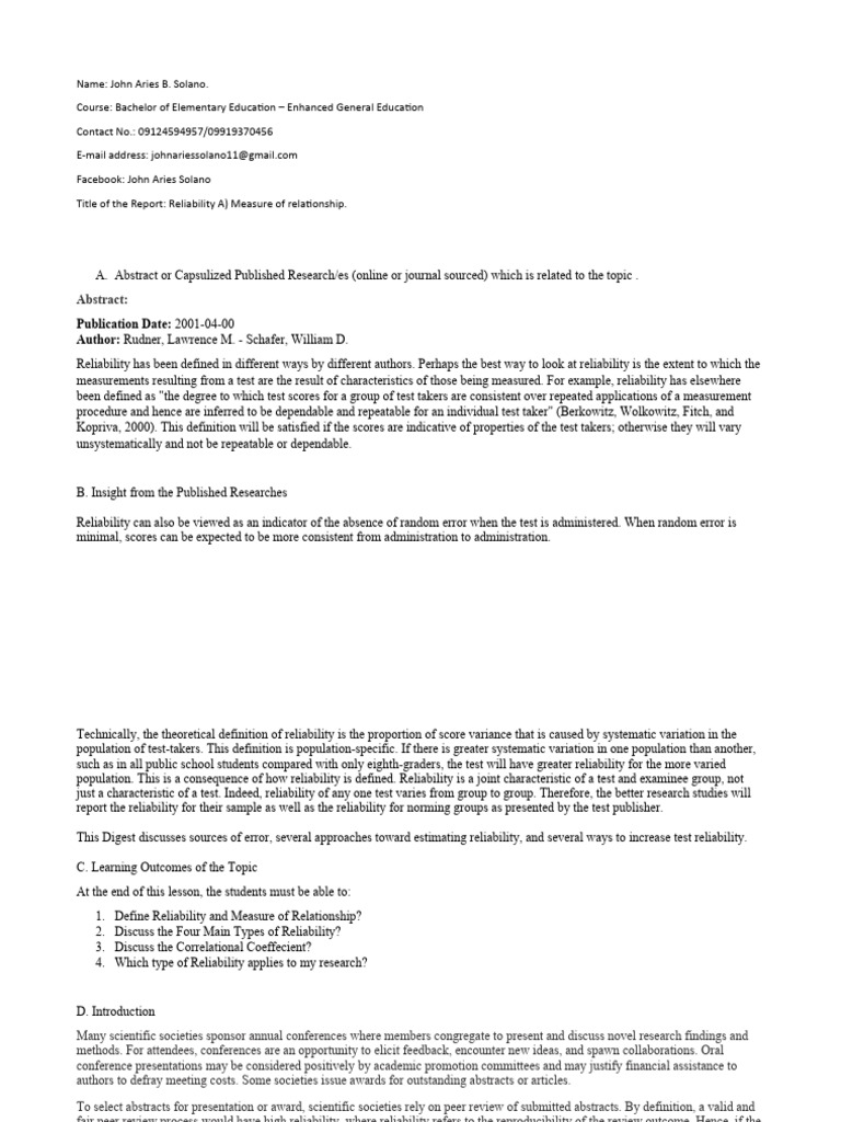 Written Report | PDF | Methodology | Statistics