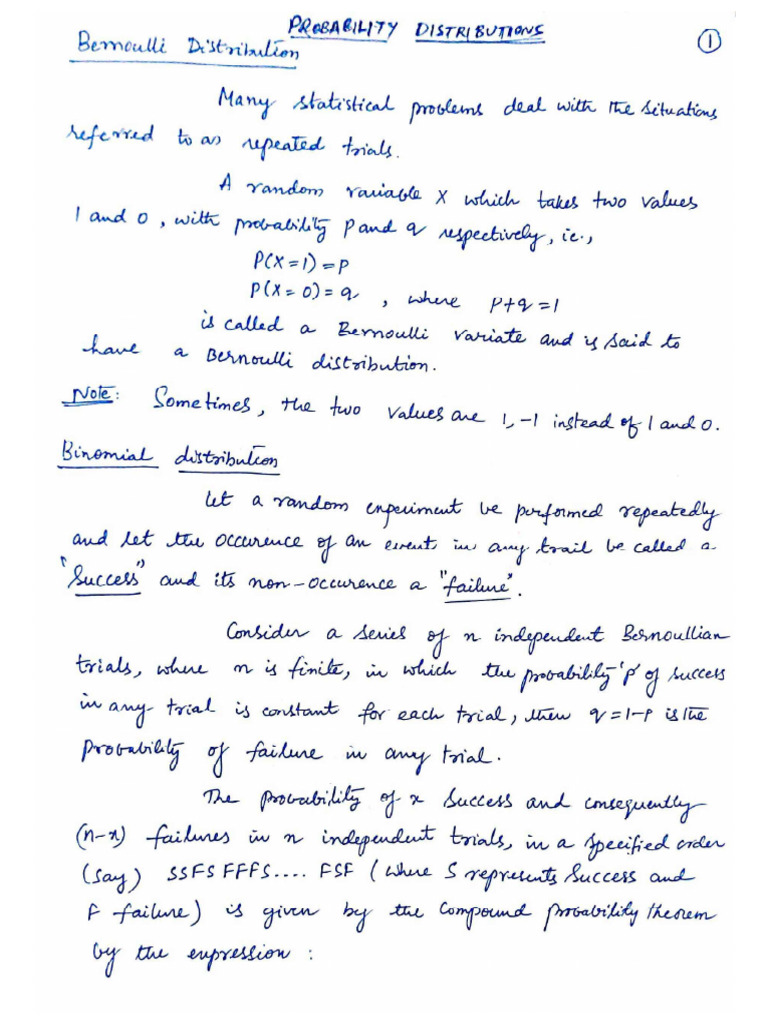 PS-UNIT3B-Probability Distributions | PDF