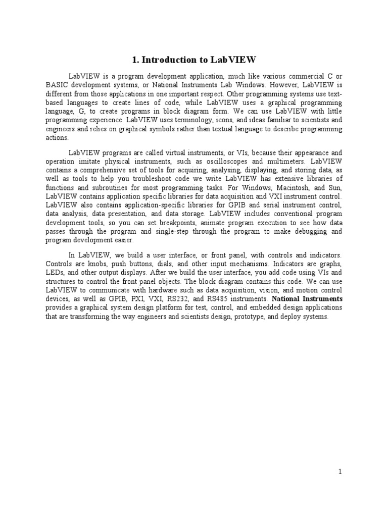 Introduction To Labview | PDF | Root Mean Square | Amplitude