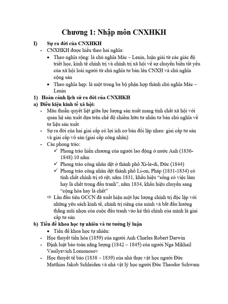 Ôn tập CNXH | PDF