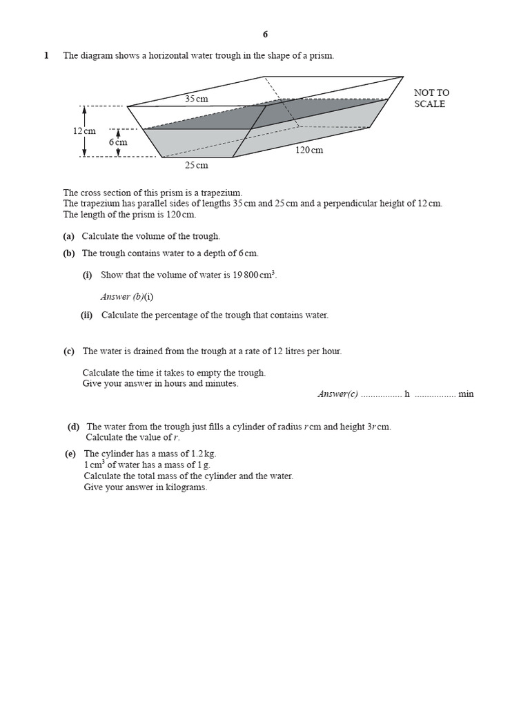 Volume and Surface Area Questions | PDF | Area | Sphere