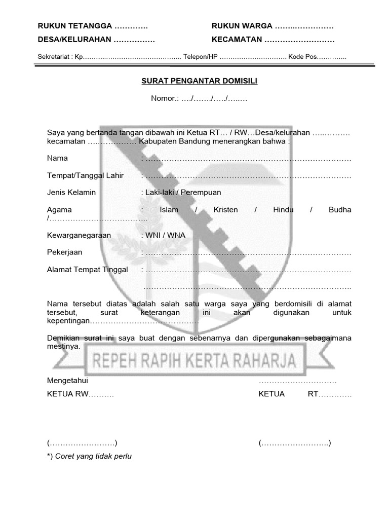 Macam Macam Surat RT-RW | PDF