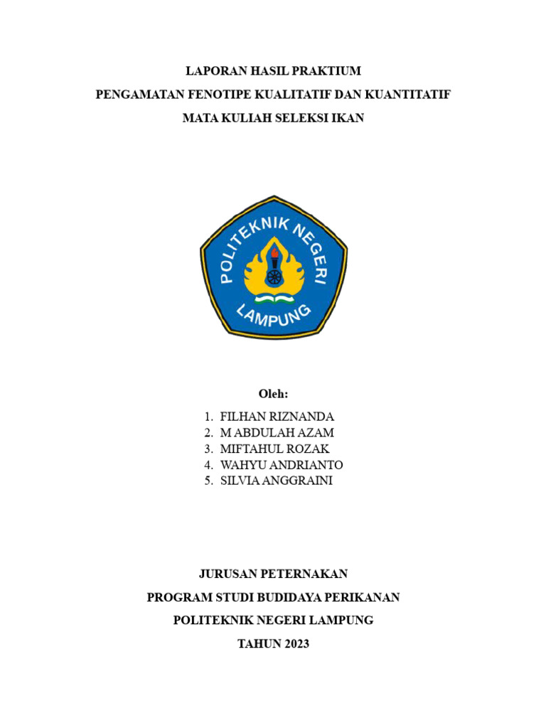 Pengamatan Fenotipe Ikan Nila dan Moly | PDF | Memasak, Makanan, & Anggur