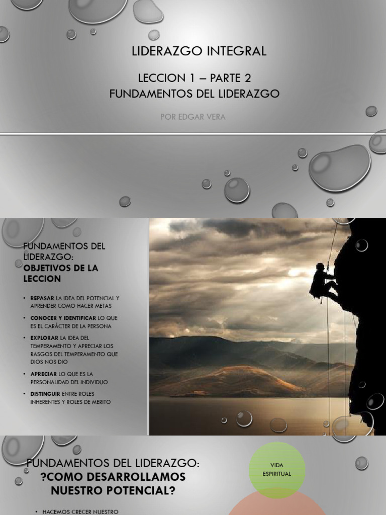 Liderazgo Integral - Leccion 2 - Fundamentos Del Liderazgo - Parte 2 ...