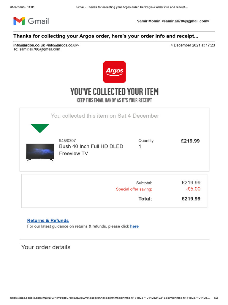 Argos Uk 2021 | PDF | Trade | Business