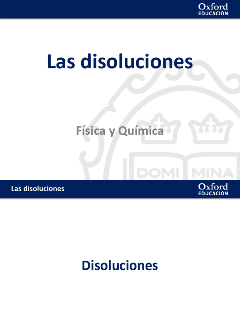 03 Presentacion Disoluciones | PDF | Solubilidad | Concentración