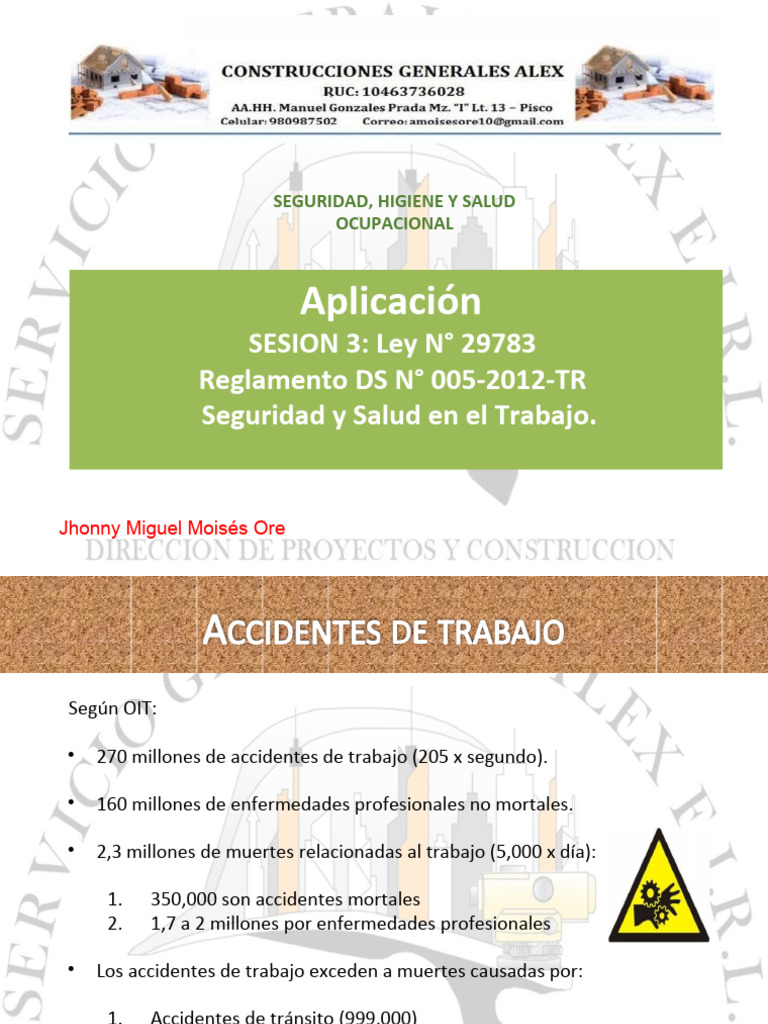 Seson 3 Ley 29783 | PDF | Derecho laboral | Seguridad y salud ocupacional