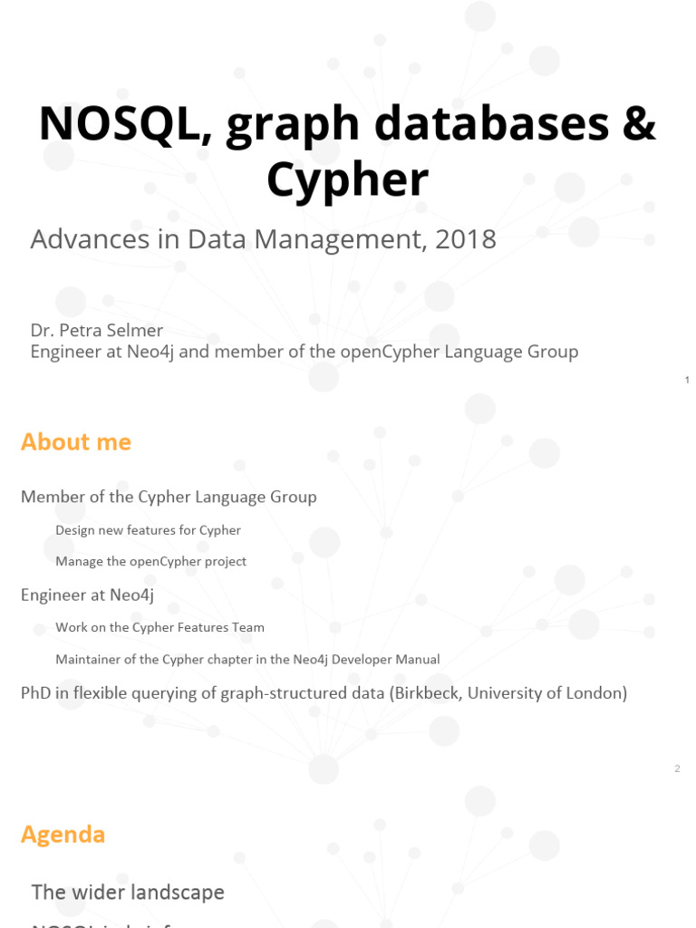NOSQL, Graph Databases & Cypher | PDF | No Sql | Relational Database