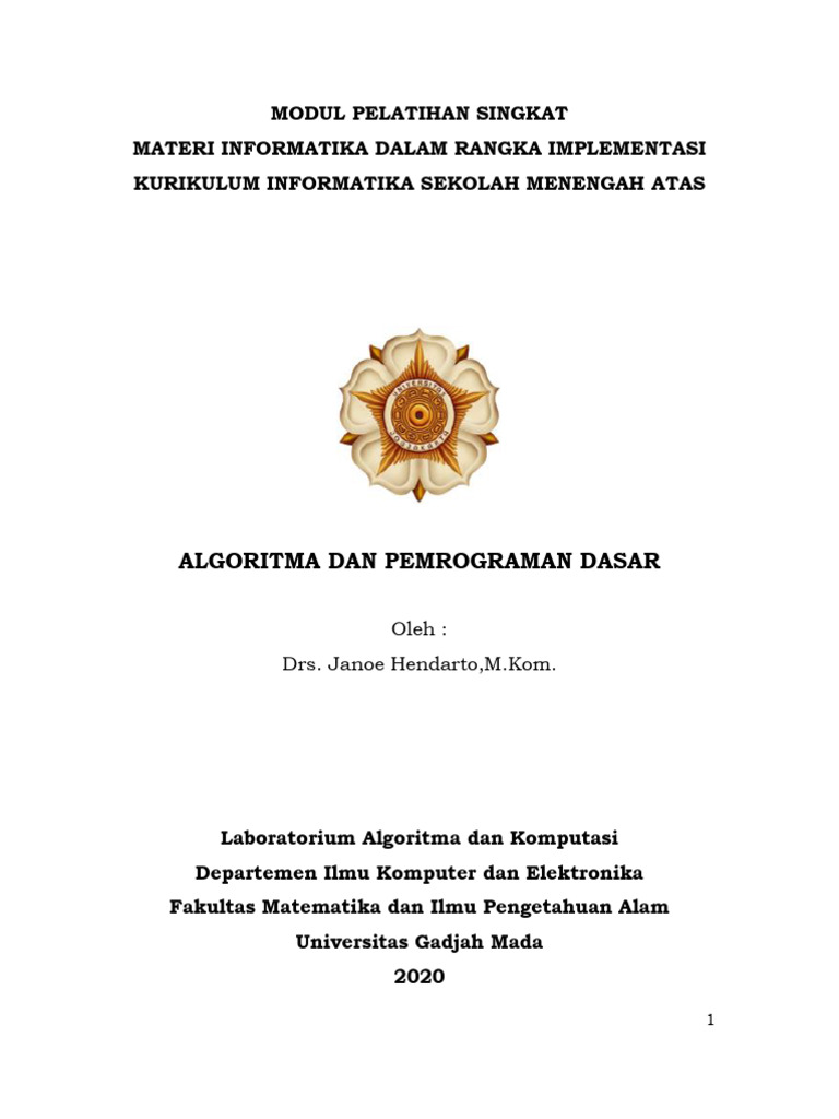 Algoritma dan Pemrograman Dasar SMA | PDF | Komputer
