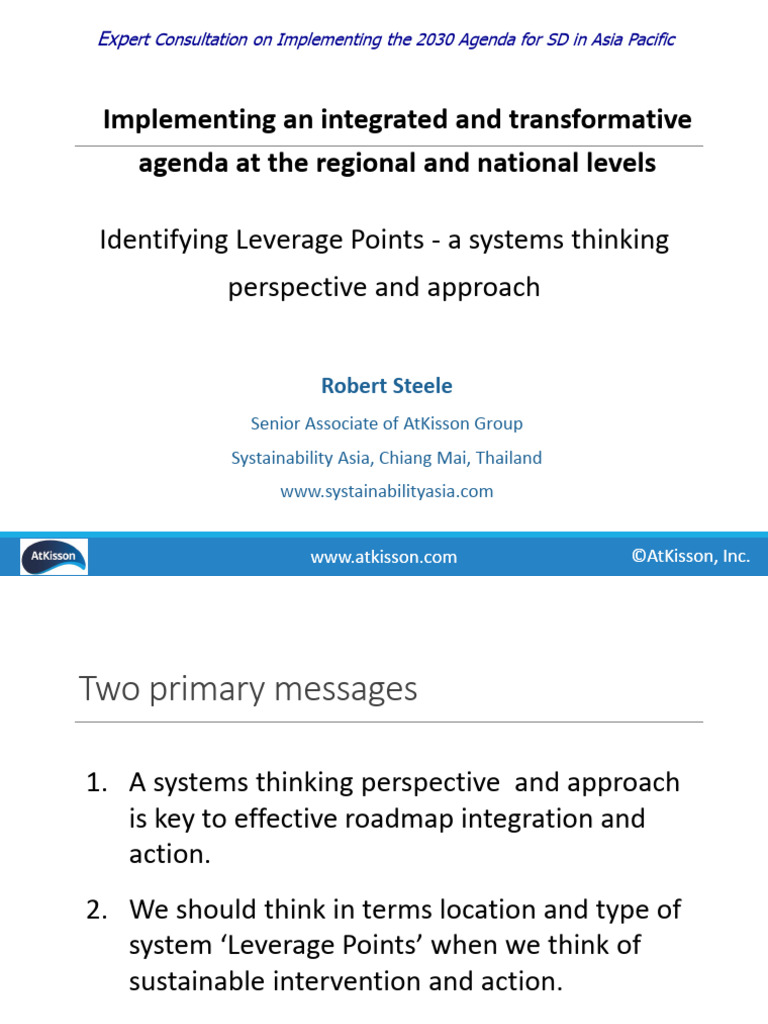 Session 2. Identifying Leverage Points - 0 | PDF | System | Economies