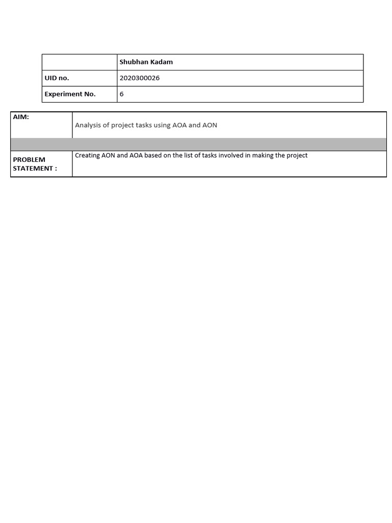Exp 6 AOA N AON | PDF | Applied Mathematics | Cognition