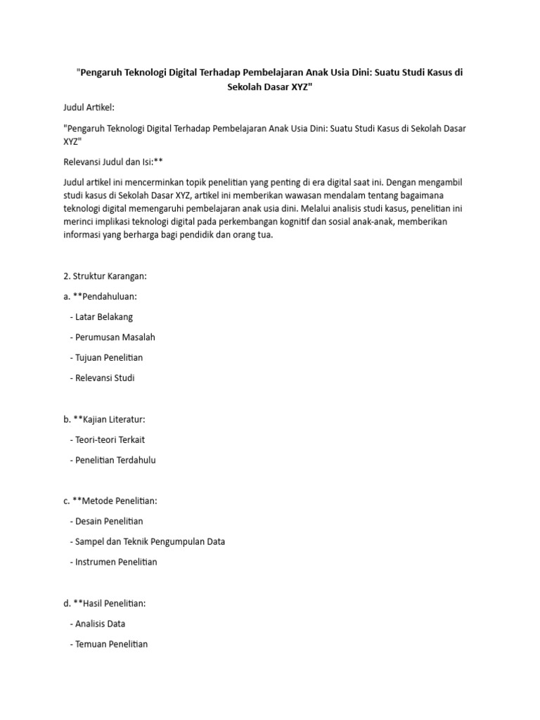 Contoh Artikel Ilmiah Pdf