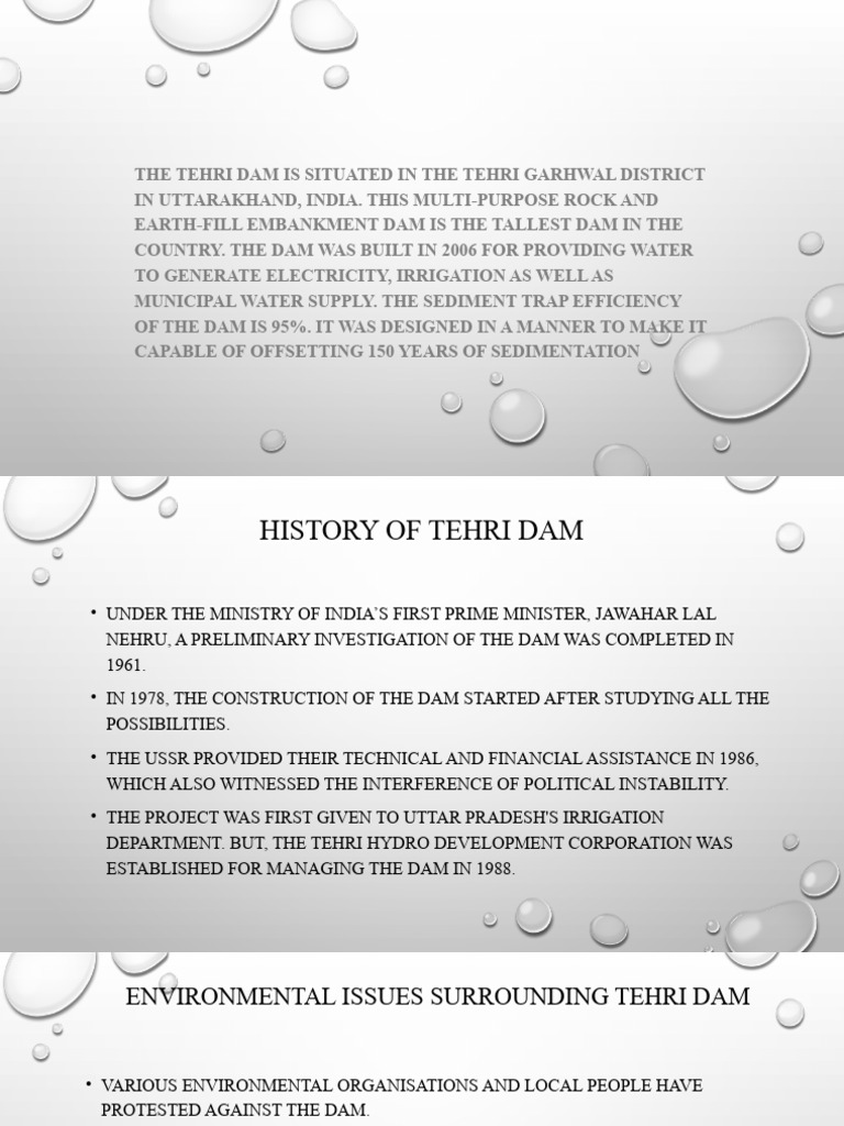 Tehri Dam: India's Tallest Multi-Purpose Dam | PDF