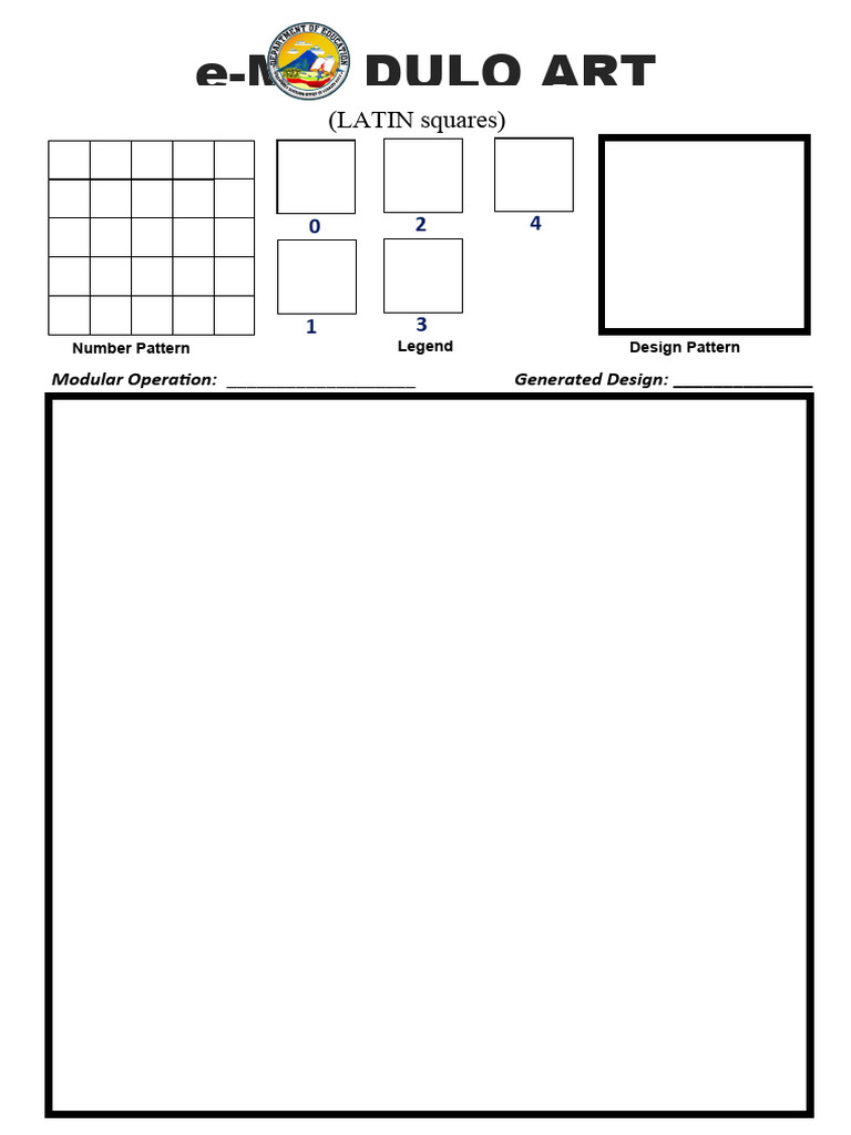 5x5 Template eMODULO ART LATIN SQUARE | PDF | Teaching Methods ...
