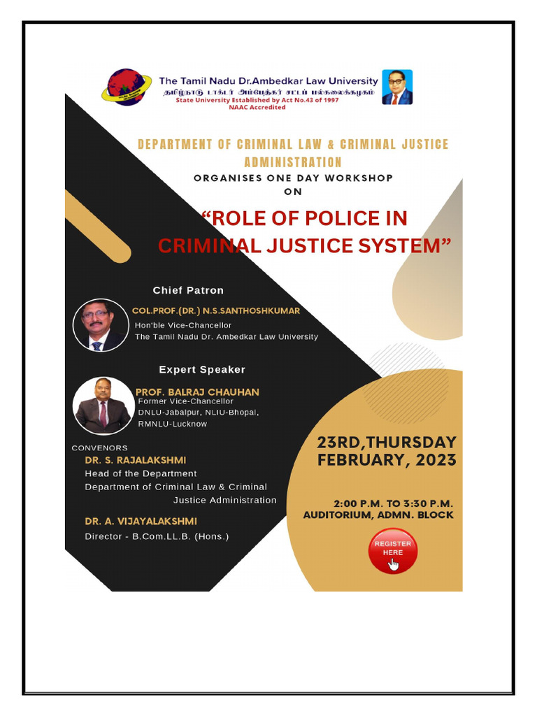 Role of Police in Criminal Justice System | PDF | Police | Crimes