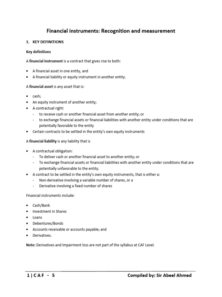 Financial Instruments Ifrs 9 | PDF | Fair Value | Historical Cost