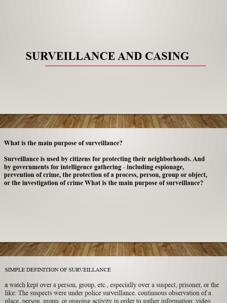 Casing and Surveillance in Criminology | PDF