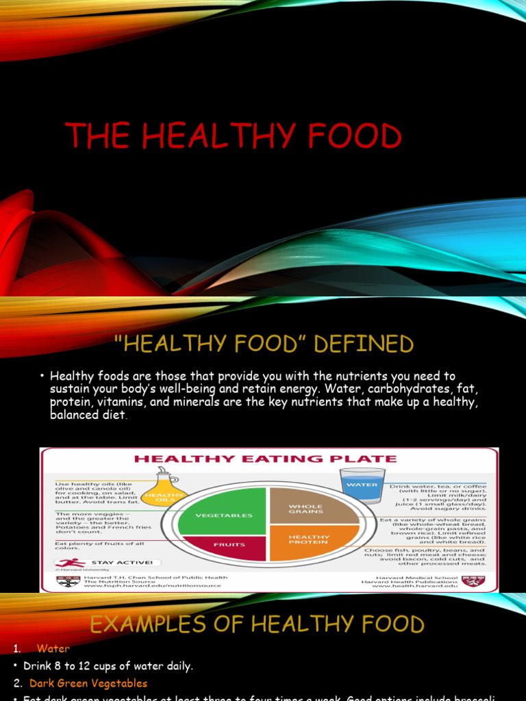 The Healthy Food | PDF | Healthy Diet | Whole Grain