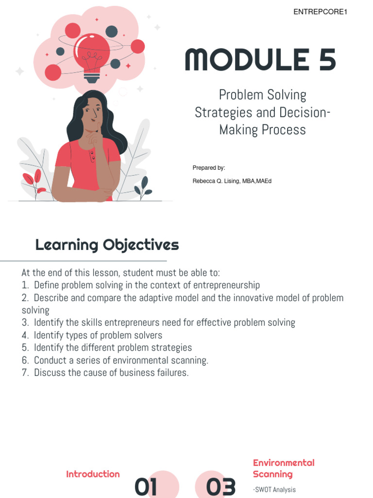 Module 5-Problem Solving Strategies and Decision-Making Process-ENTREPCORE1 | PDF ...