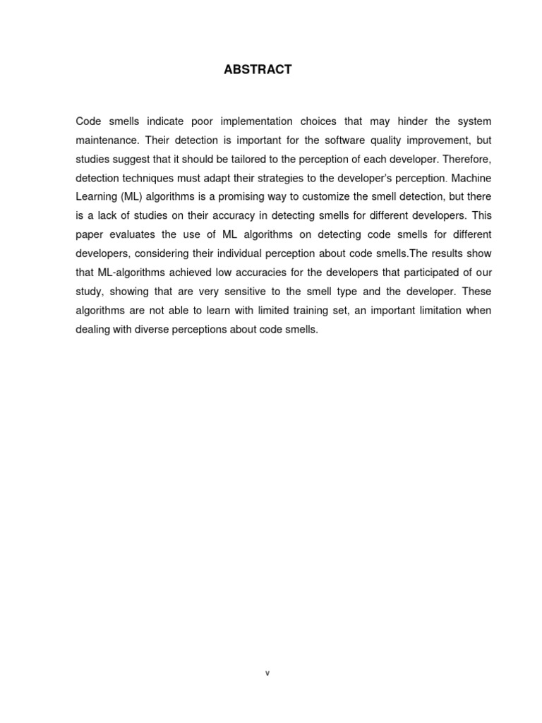 Sat 3pdf Code Smell Detection Using Machine Learning Pdf Machine Learning Source Code