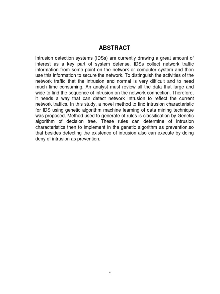 Sat 35pdf Detection Of Attacks Dos Probe Using Genetic Algorithm Pdf Machine Learning