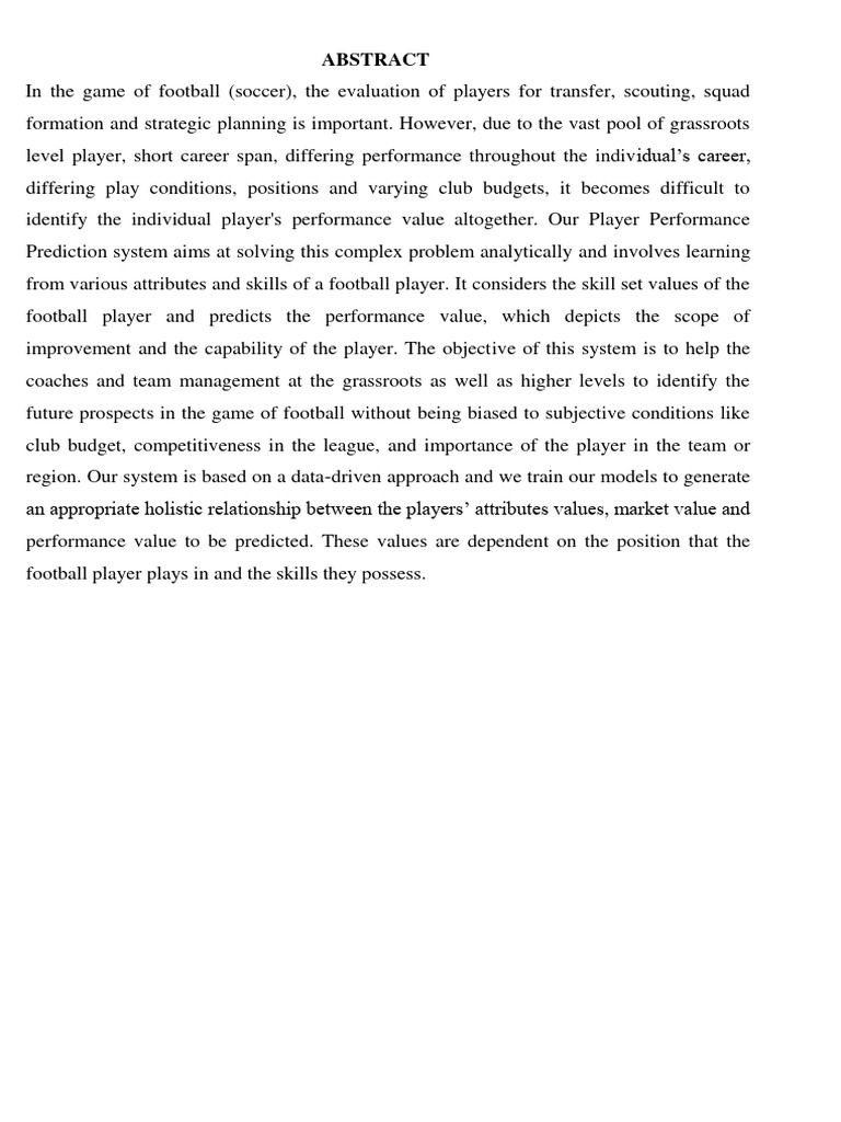 Sat - 60.Pdf - Predection of Football Players Performance Using Machine Learning and Deep ...