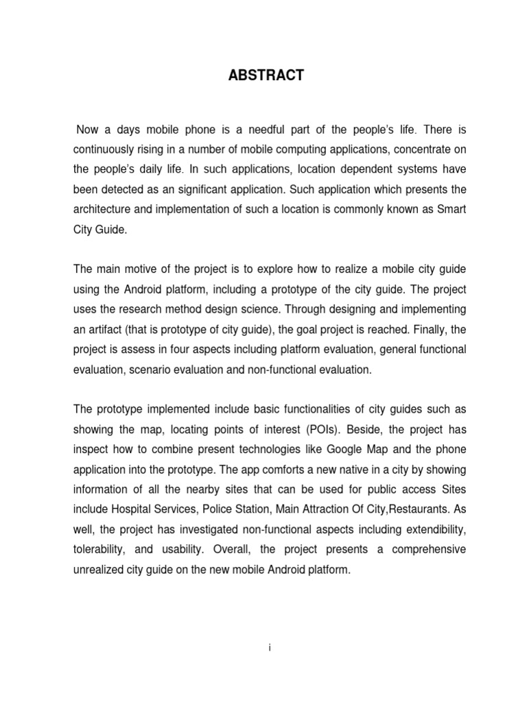 Smart City Guide: Android Prototype Development | PDF | Java ...