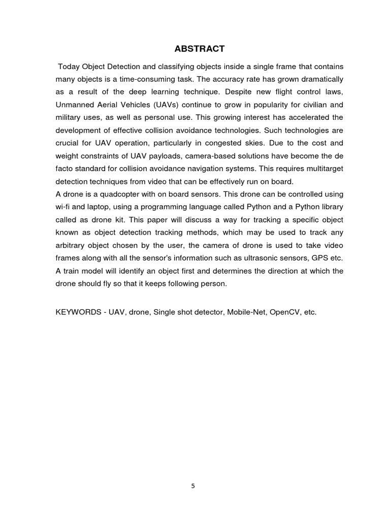 Pdf Object Detection And Person Tracking Using Uav Pdf Unmanned