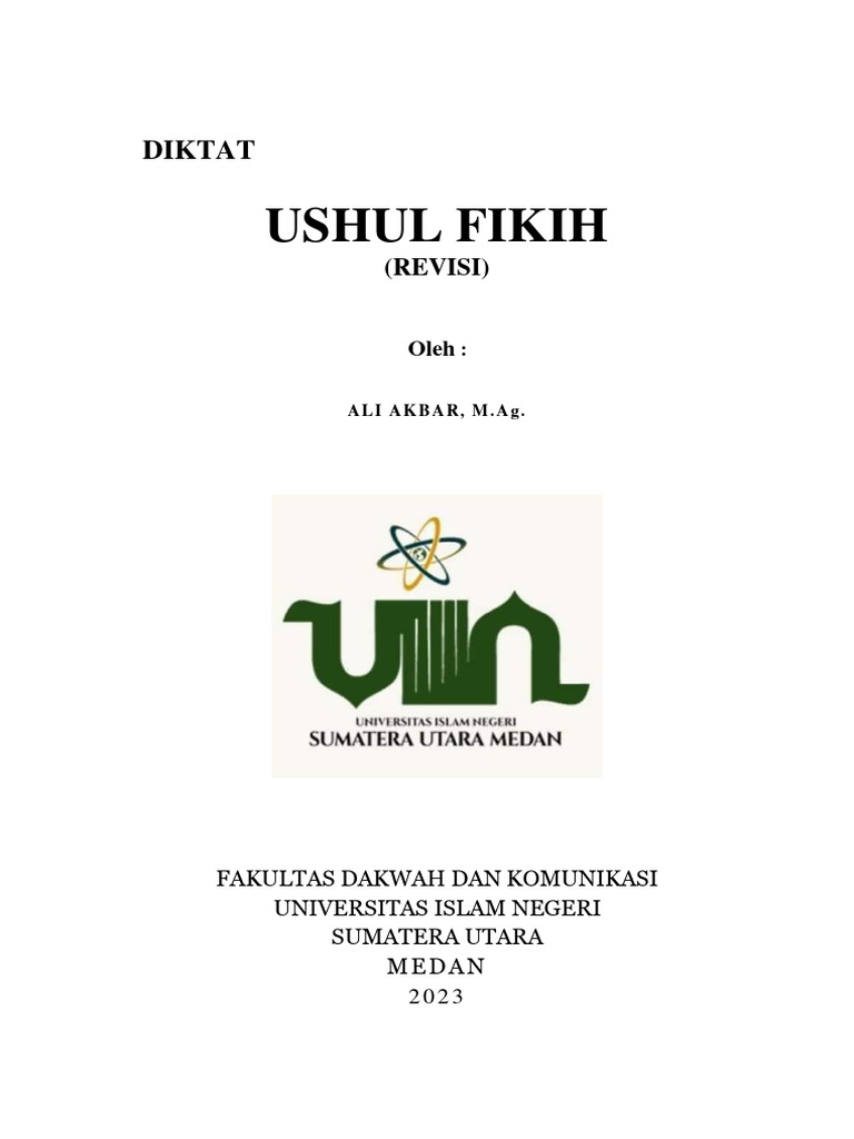 Diktat Ushul Fikih Ali Akbar | PDF