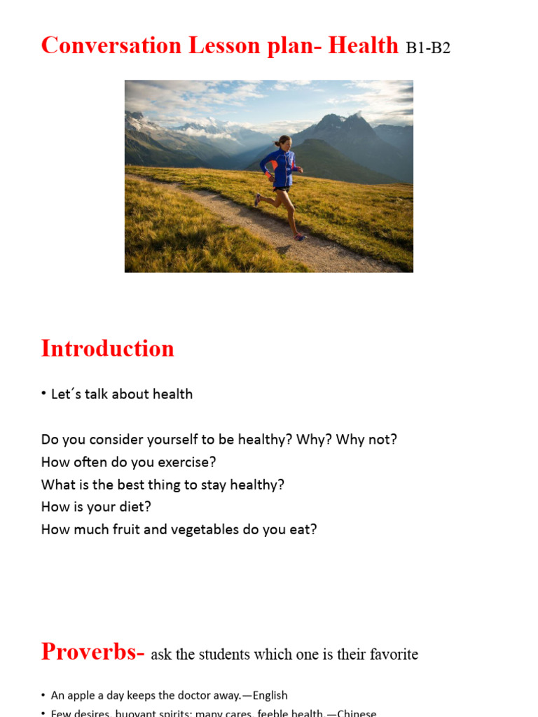 Lesson Plan - Health | PDF
