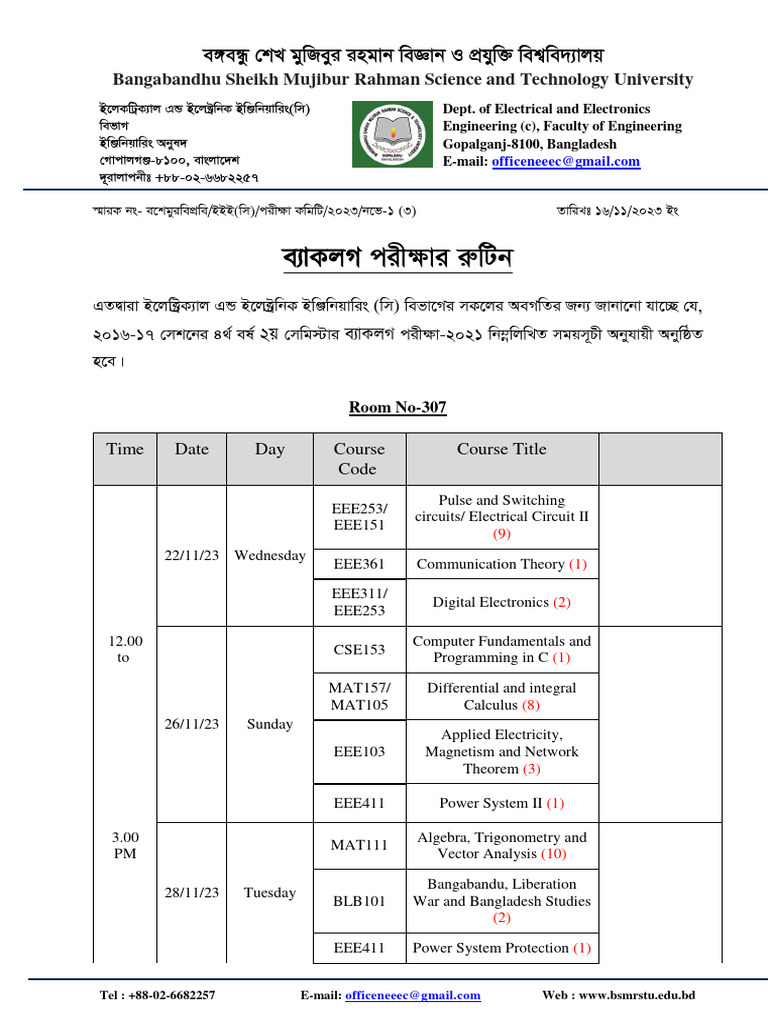 Backlog For Student | Download Free PDF | Engineering | Electrical Engineering