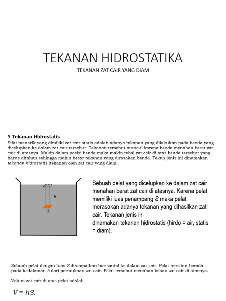 Materi-2-TEKANAN HIDROSTATIKA | PDF