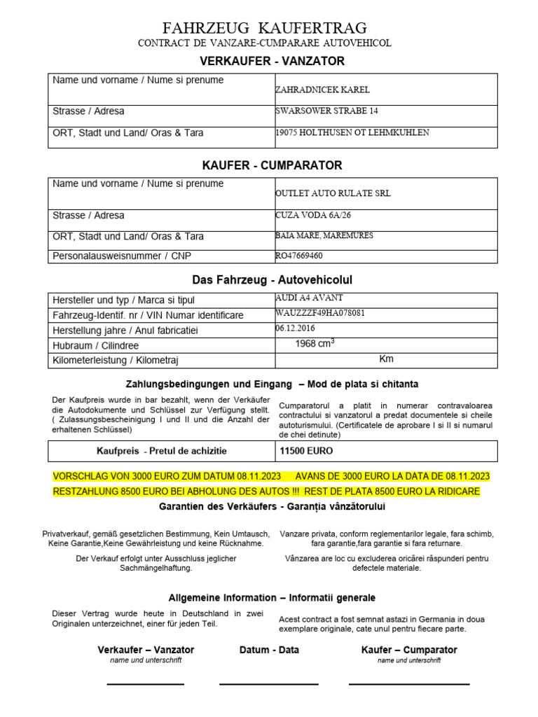 Contract Germania | PDF