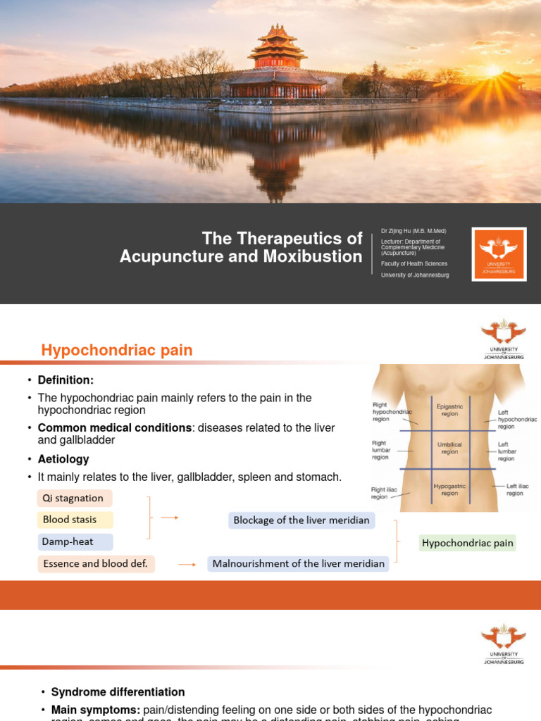 The Therapeutics of Acupuncture and Moxibustion (Hypochondriac Pain ...