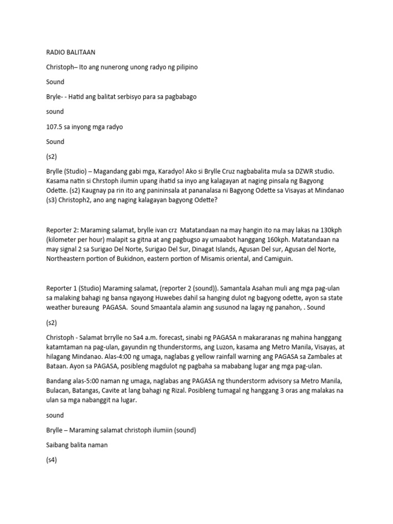 Radio Balitaan 1 | PDF