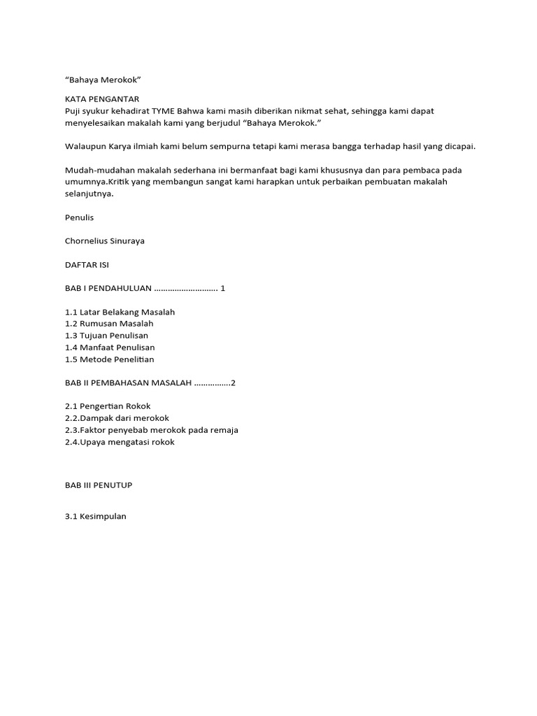 Bahaya Merokok | PDF