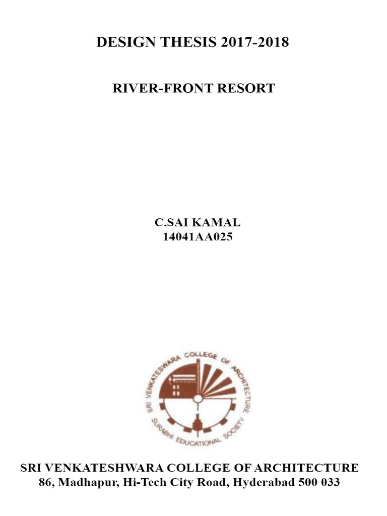 Design Thesis 2017-2018 - River-Front Resort - Toaz - Info | PDF