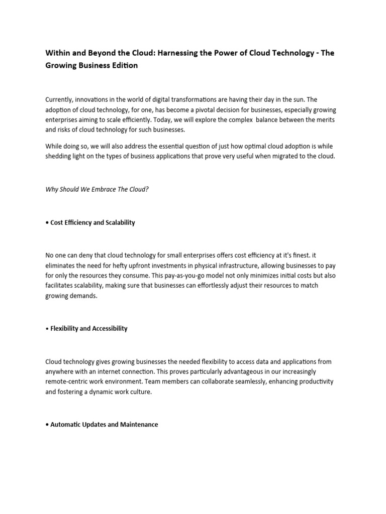 Cloud Technology Adoption | PDF | Cloud Computing | Computer Security
