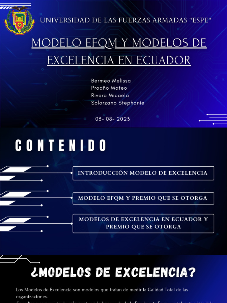 Modelo Efqm y Modelos de Excelencia | PDF | Calidad (comercial) | Liderazgo