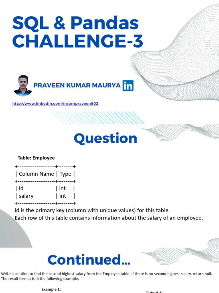 SQL & Pandas Challenge 3 Solution | PDF | Computer Programming ...