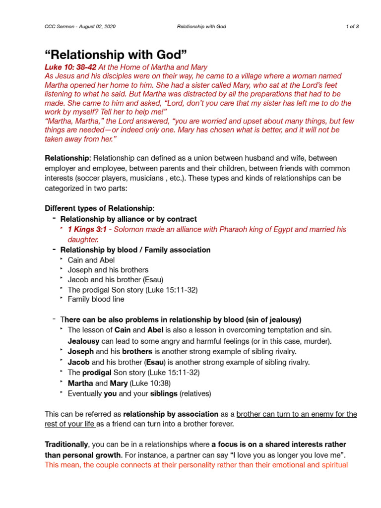 Relationship With God | Download Free PDF | Jesus | Love