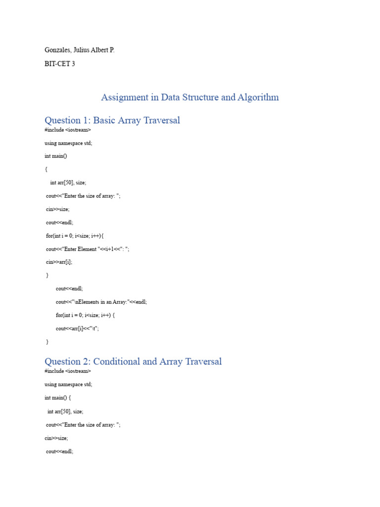 Assignment | PDF | Namespace | Computer Programming Assignment | PDF | Namespace | Computer Programming