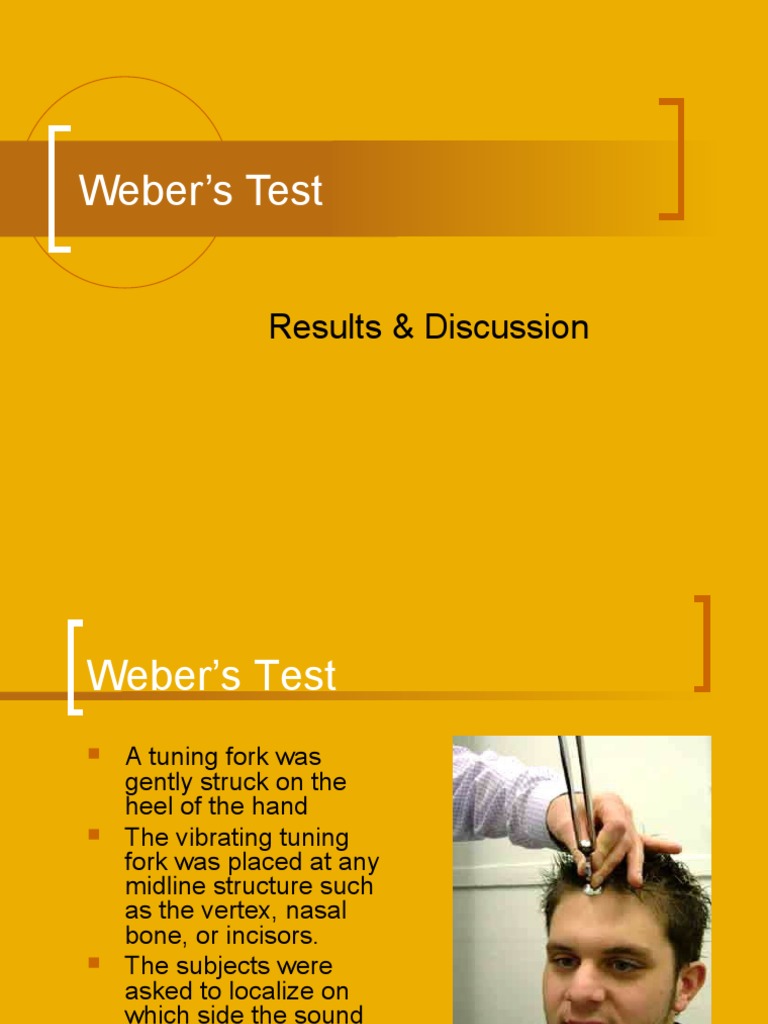 Weber's Test | PDF | Hearing | Hearing Loss