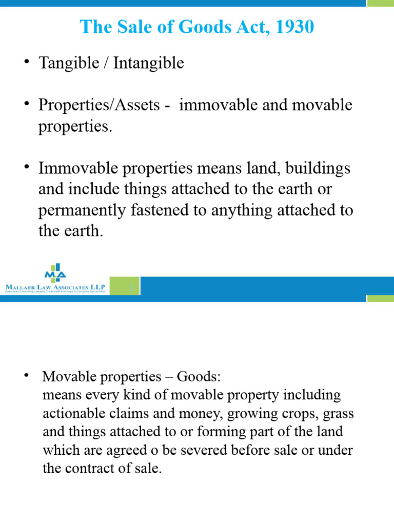 II - Sale of Goods Act | PDF | Ownership | Breach Of Contract