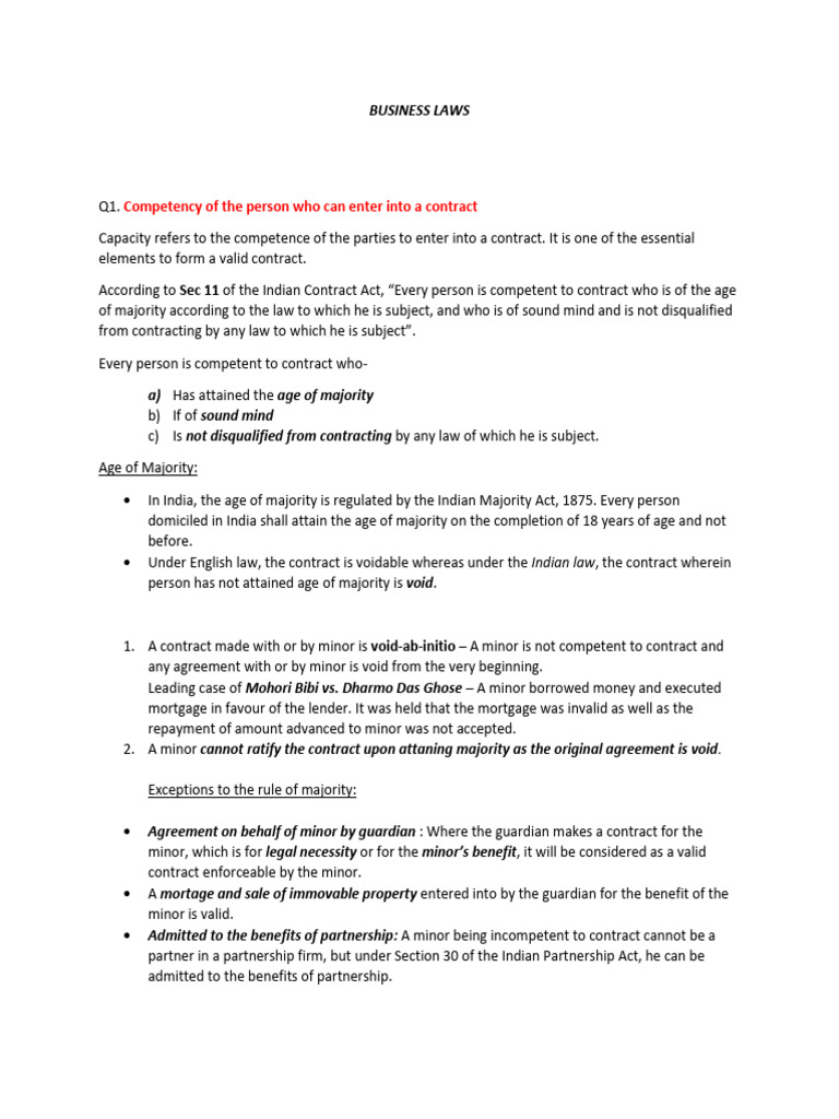 Business Laws QnA | PDF | Damages | Liquidated Damages Business Laws QnA | PDF | Damages | Liquidated Damages