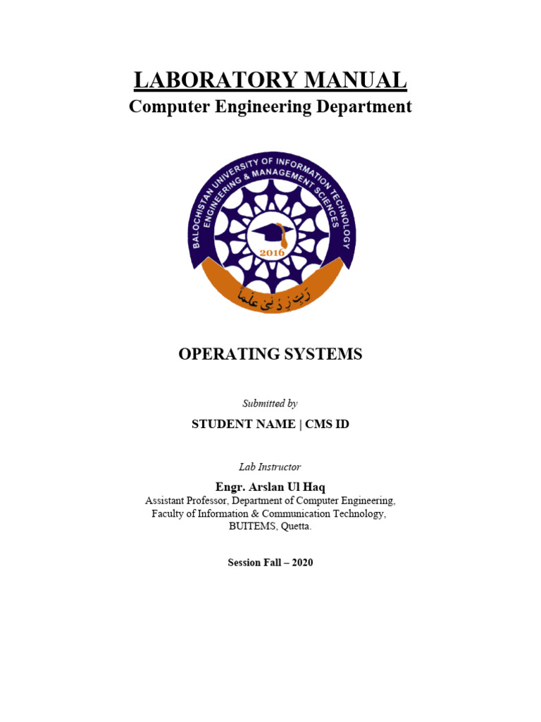 Ce Os Lab Instructor Manual Pdf Scheduling Computing Operating System 