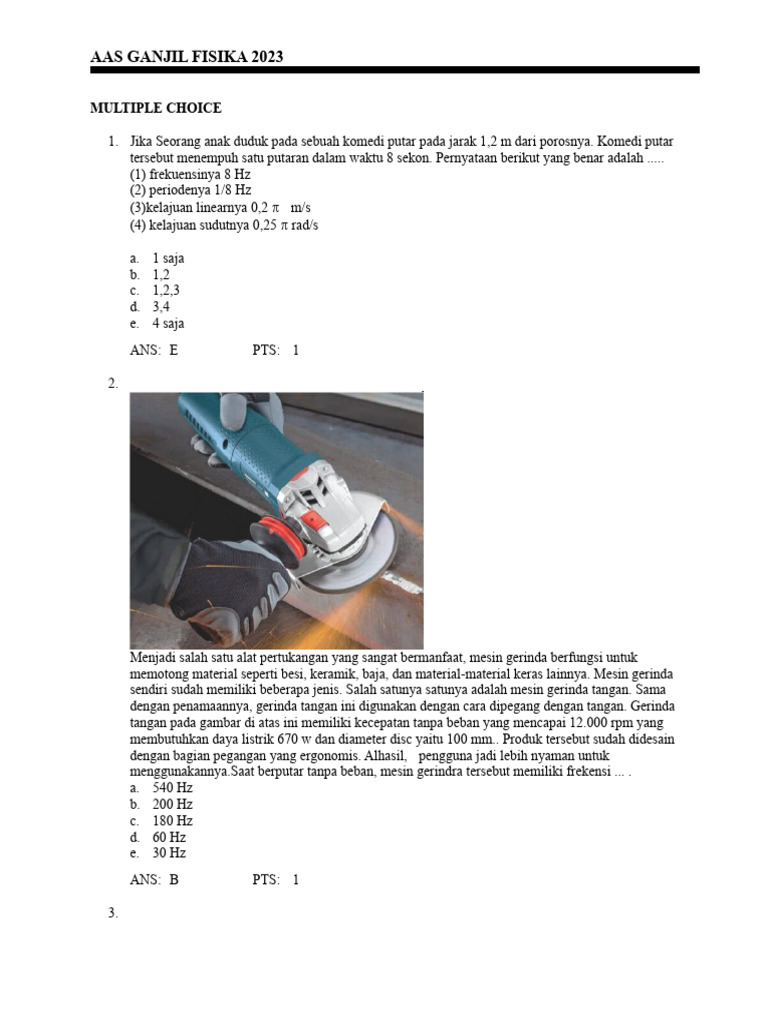 Soal Aas Fisika | PDF