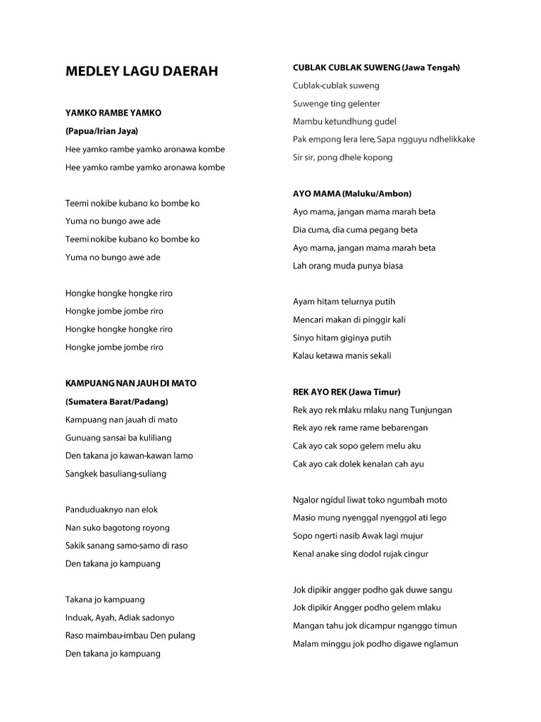 Lirik Lagu Hari Ini | PDF